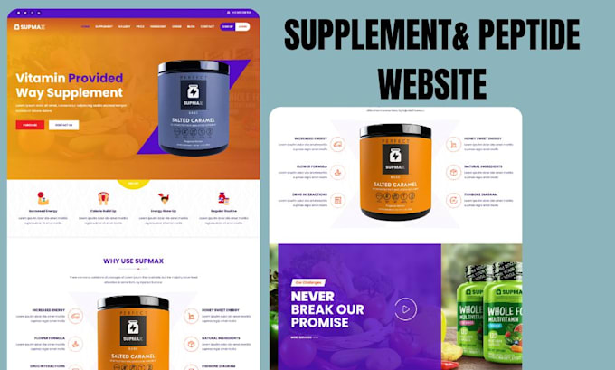 Design supplement website supplement store peptide store peptide ...