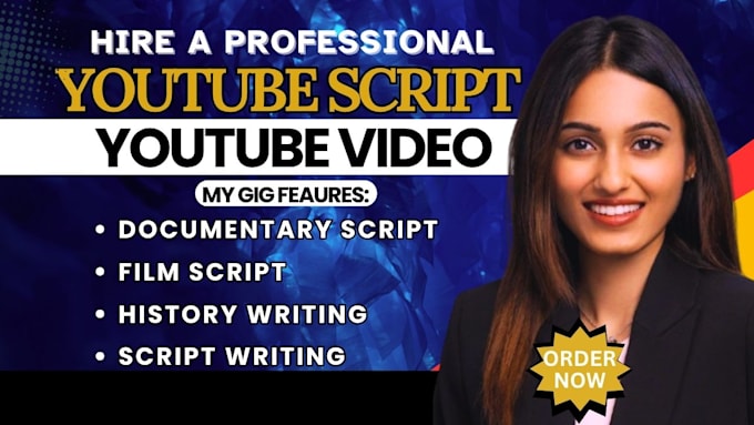 Do documentary script youtube video script writing history script ...