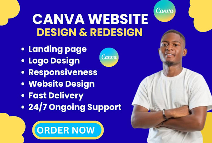 Build canva website canva landing page canva website mock up landing ...