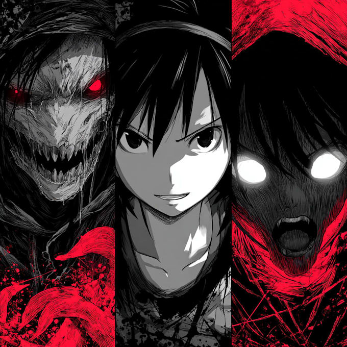 Draw dark art, horror, gothic, or gore in anime style by Ariangelbre ...