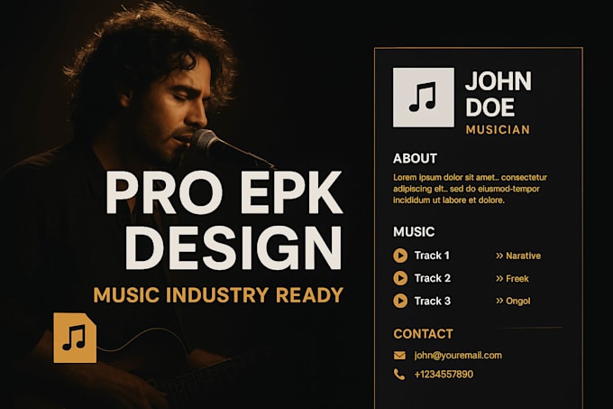 Epk design, premium music epk design, and modern electronic press kit ...