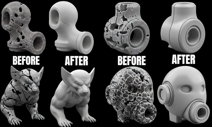 Do stl file repair, custom modification for 3d printing, 3d model ...