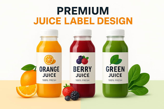 Create modern juice bottle label, quality packaging design by Adeoba ...