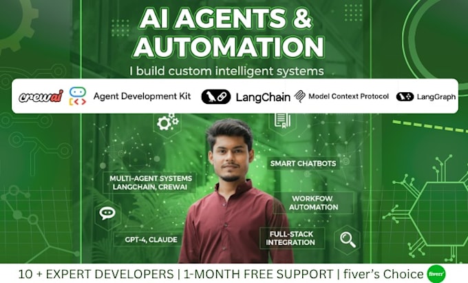 Automate your business using langchain adk mcp langgraph by A_wassayy | Fiverr