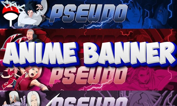 Design anime banner, youtube banner, banner design anime header, vtuber ...