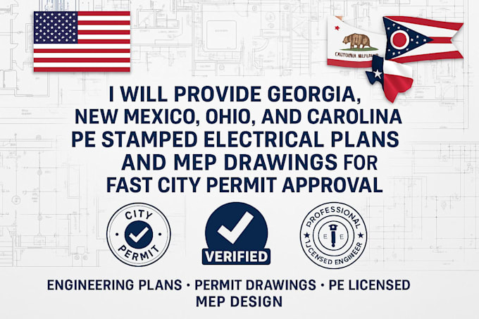 New mexico pe stamped and ohio electrical plans mep drawings for fast ...