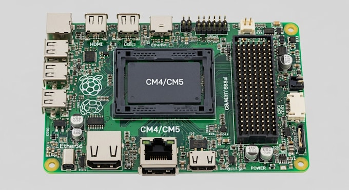Design de pcb para raspberry pi compute module cm4 cm5, placa de io cm5 ...