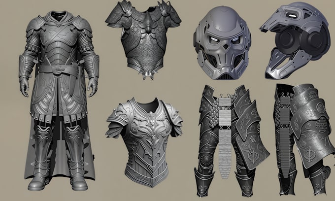 Model fix repair or optimize 3d armor model 3d helmet 3d mask for 3d printing by Daramolassam ...