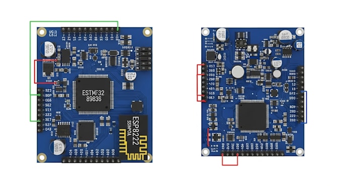 Make hardware prototyping, schematic, pcb design, esp8266, esp32 ...