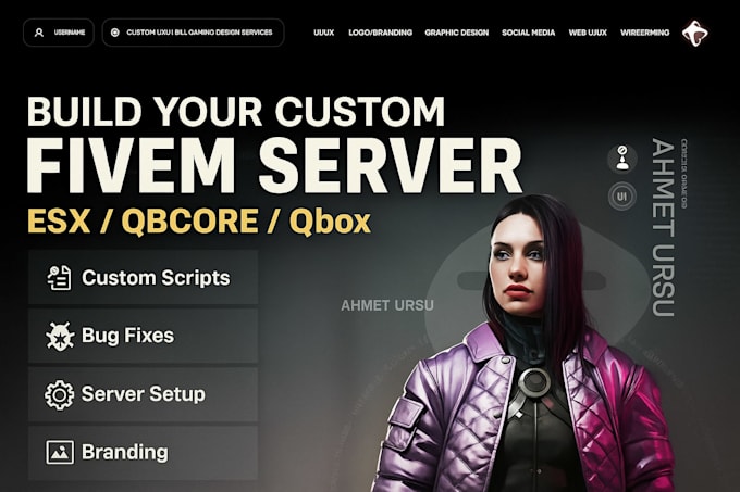 Build custom fivem esx roleplay server gta fivem roleplay qbcore rp server setup by Fivem_devp ...