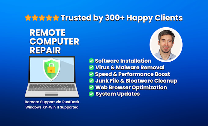 Remove viruses, repair, fix and speed up your computer by Datoneer | Fiverr