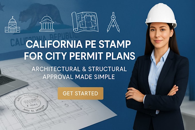 Do california pe stamp for architectural, structural city permit plans ...