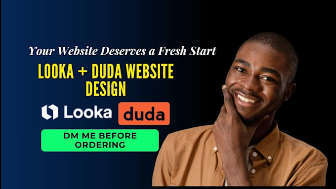 Design looka website, looka website redesign, landing page, duda ...