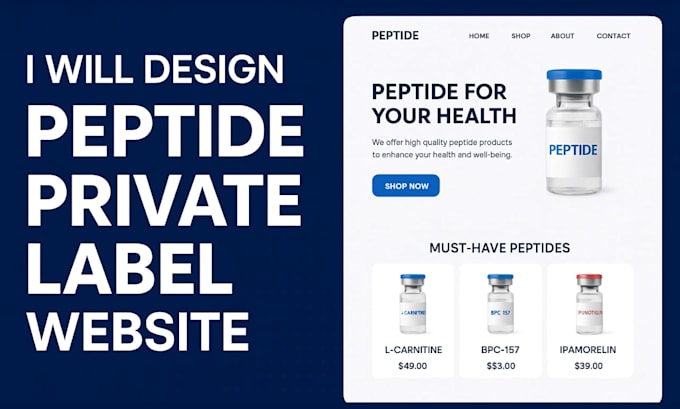 Design private label website supplement website skincare website ...