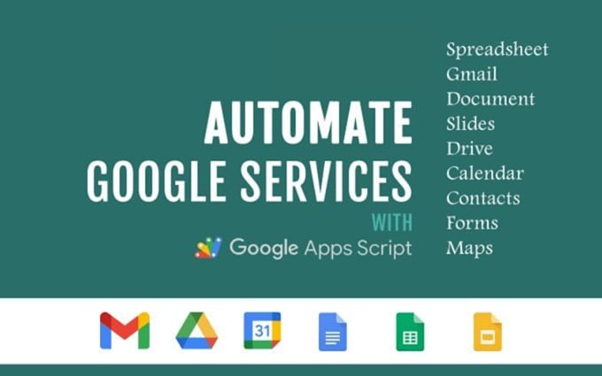 Automatize formulários do google, calendário, gmail, sheets, slides, docs usando apps script