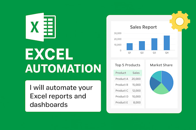 Automate your excel reports and dashboards by Beibarysshaikhi | Fiverr