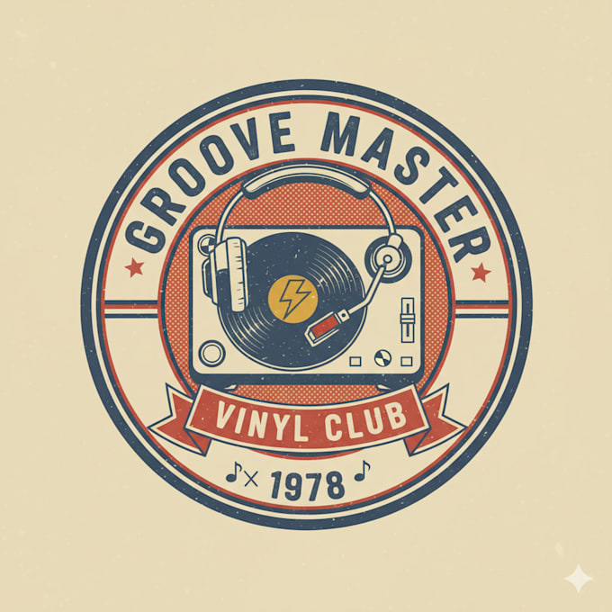 Design a vintage dj logo with retro and energetic vibes by Annie_brow ...