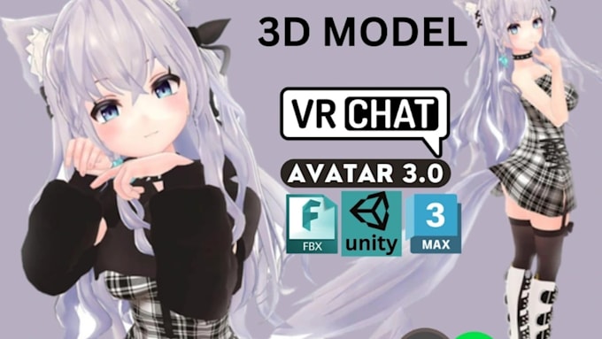 Create a fully rigged and optimized anime or furry avatar for vrchat by ...