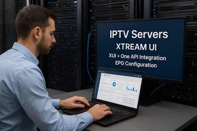 Set up iptv servers, xtream ui, xui one, api integration and epg ...