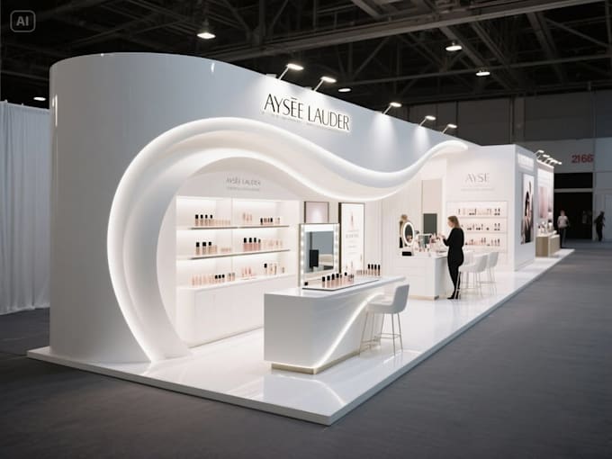 Design exhibition stand, trade show booth, 3d kiosk, stall, stand, pop ...