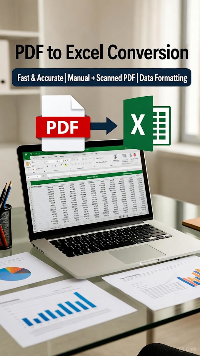 Pdf to excel expert accurate data extraction and formatting by Dp_2012 | Fiverr