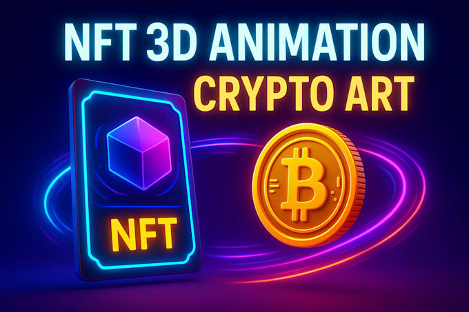Create nft 3d animation nft card crypto art digital art game card for ...