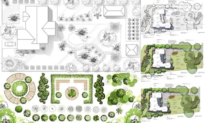Draw 2d site plan, landscape design, architect site plan landscape by ...
