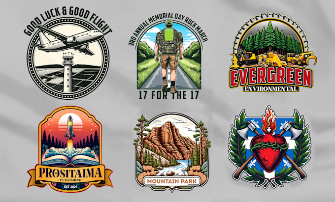 Make unique badge design for graphic shirt design and logo by ...