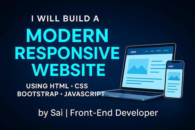 Create a modern responsive landing page using html, css, and bootstrap by Saivijayakumar | Fiverr