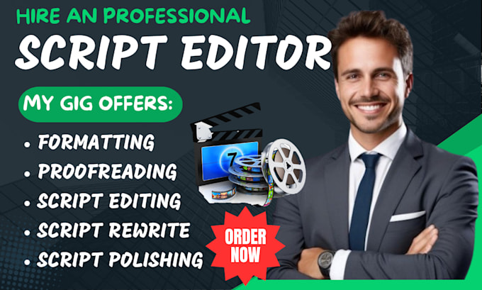 Do script editing, proofreading, and formatting of the movie script by Jodanscript | Fiverr