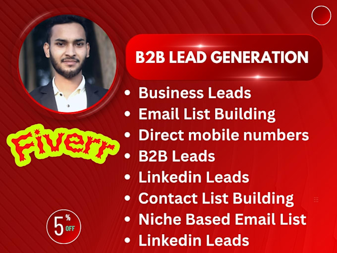 Do b2b lead generation, business leads, contact list building for any ...