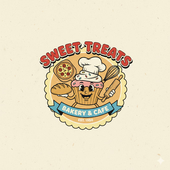 Design a classic cartoon bakery logo by Donna_howardd | Fiverr