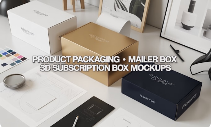 Design product packaging, mailer box, and 3d subscription box with ...