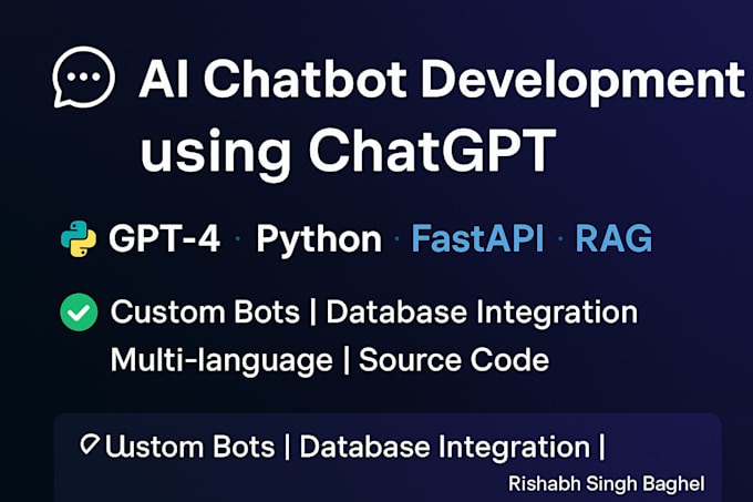Build a custom ai chatbot using chatgpt and python fastapi by ...