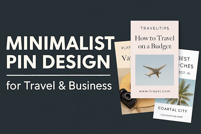 Create minimalist pinterest pin design for a travel business by ...