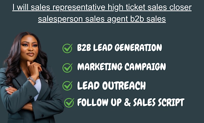 Sales representative high ticket sales closer salesperson sales agent ...