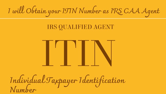 Obtain your itin number as irs caa by Theo_marcellus | Fiverr