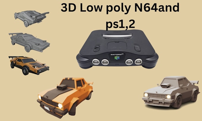Design realistic and stylized 3d character, n64 model, game model ...