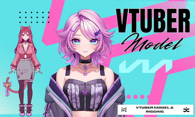 Design and rigging live2d vtuber model in anime style for vbridger ...