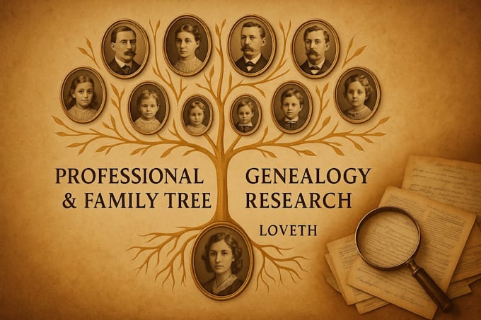 Do genealogy research for your family tree by Olivialoveth6 | Fiverr