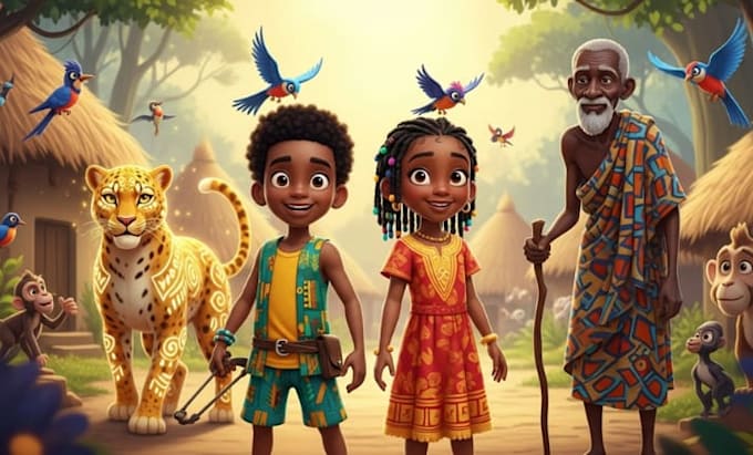 Create 2d 3d animated african story videos 2d cartoons animation for ...