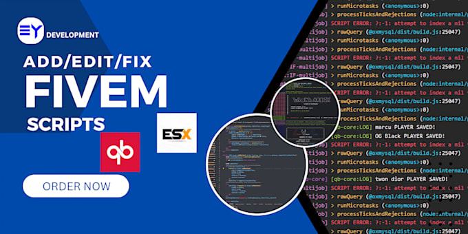 Code, create fivem scripts for your fivem esx, qbcore, standalone ...