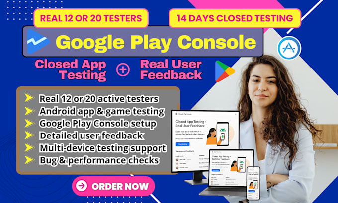 Provide real 12 or 20 testers for 14 days google play console closed ...