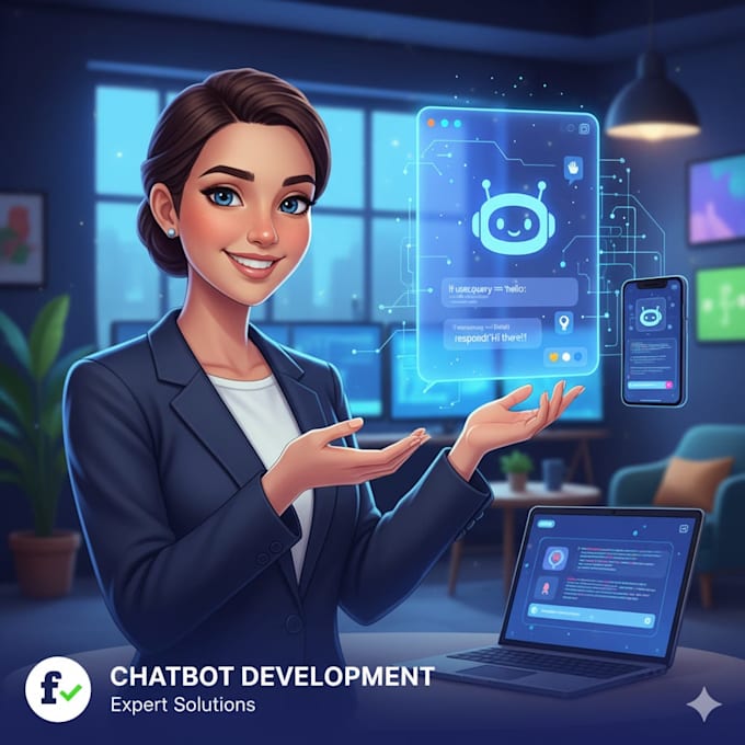 Do ai advanced chatbot using python by Mefamehar | Fiverr