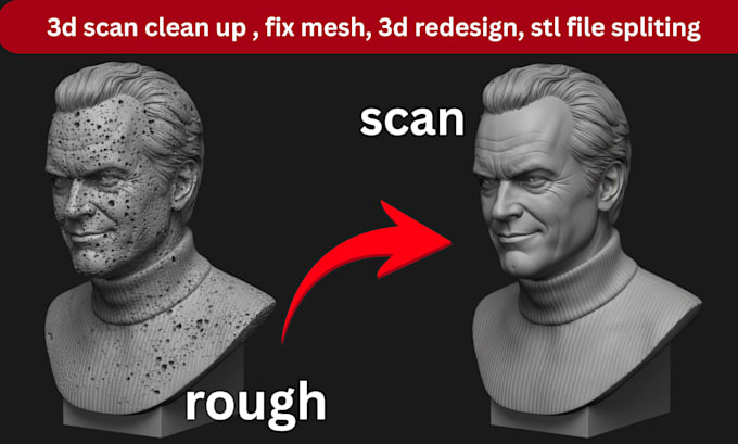 Do 3d scan cleanup, mesh fix, retopology, repair stl file for 3d ...