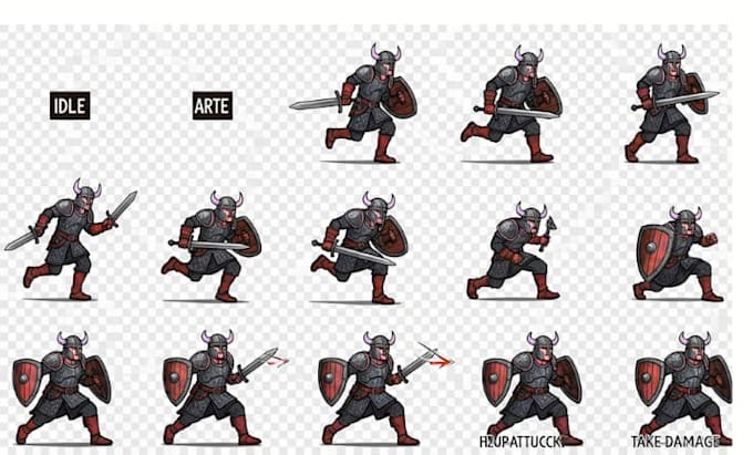 Create 2d animation sprite sheet game assets and character animation ...