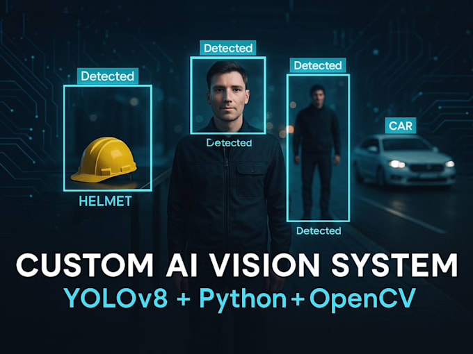 Build custom ai vision system or object or face recognition python yolo opencv by Zentrybin | Fiverr
