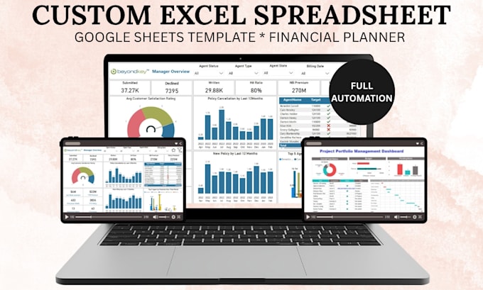 Design custom excel spreadsheet , google sheet, excel by Michael_w455 | Fiverr