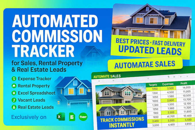Create custom automated commission tracker in excel or google sheets by ...