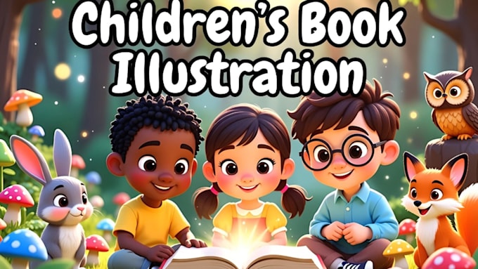 Illustrate your children book, design cover and format it for amazon ...